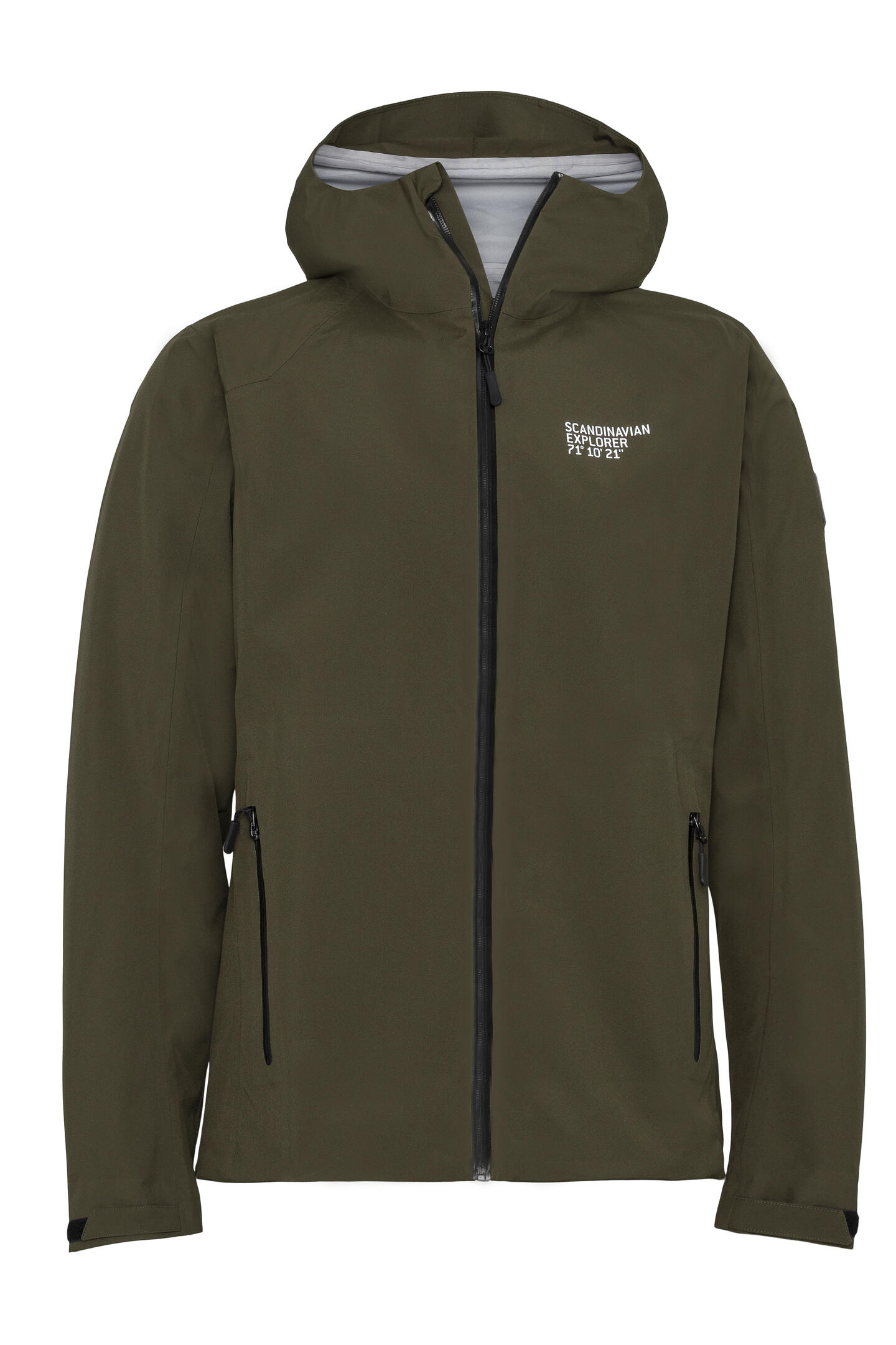 Rain jacket melange unisex oliveScandinavian Explorer