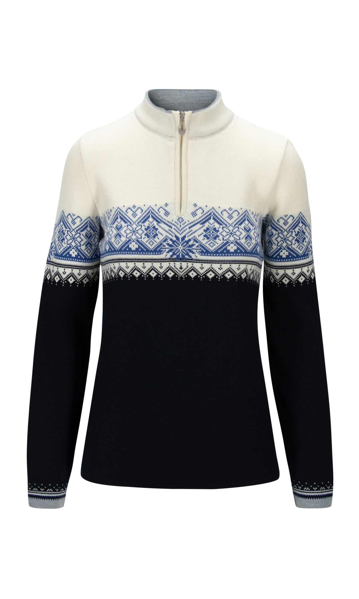 Moritz woman sweater in blue/whiteDale of Norway